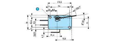 Crouzet V3 Microswitches 83 137 with a wire