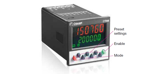 Crouzet Counter Electronic multifunction counters with preselection